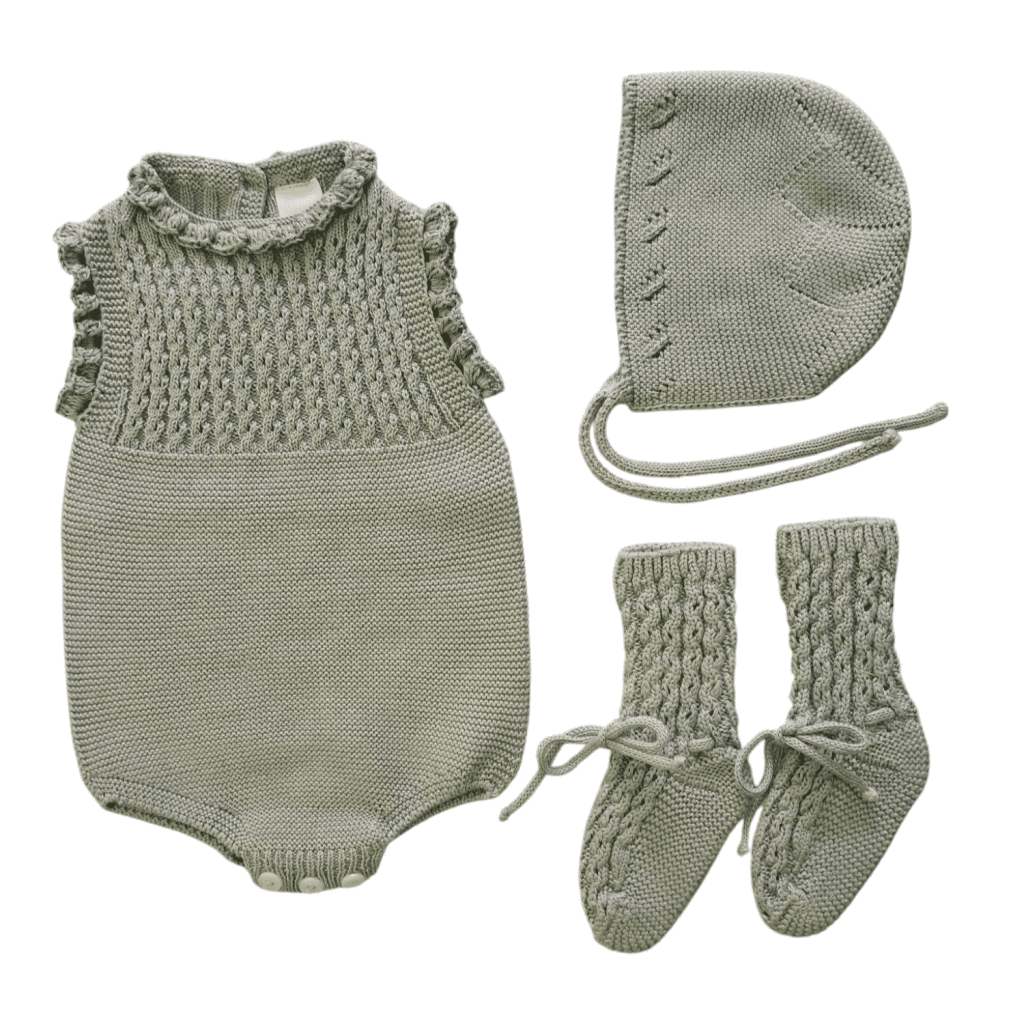 CONJUNTO PELELE OCHOS VERDE SECO – La Canastilla